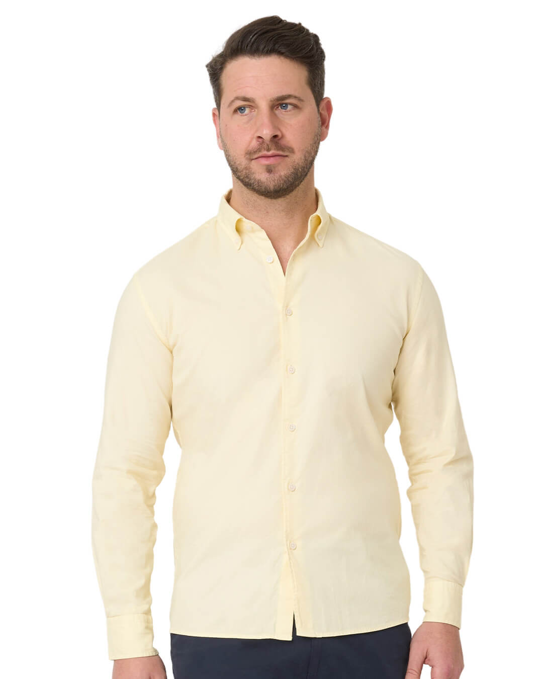 Lemon Garment Dyed Oxford Button Down Shirt | Gagliardi