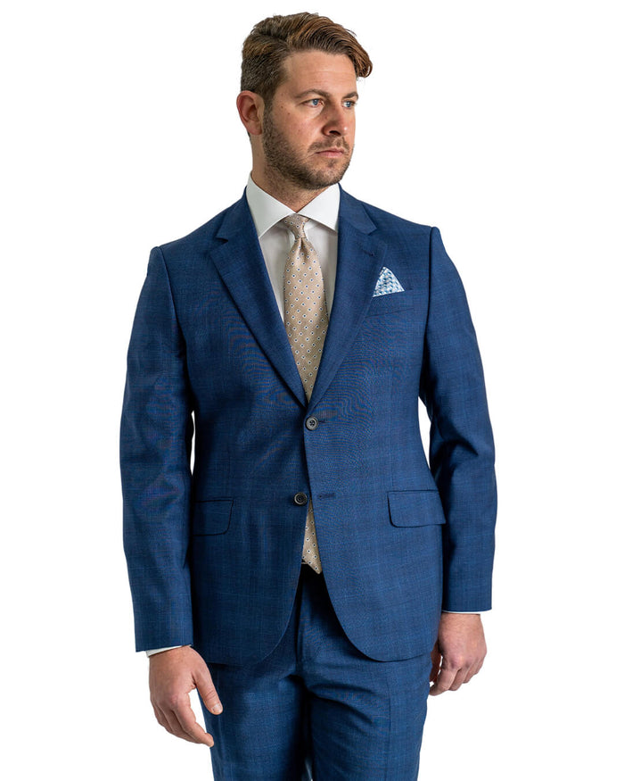 Blue Reda Super 110s Tonal Check Suit | Gagliardi
